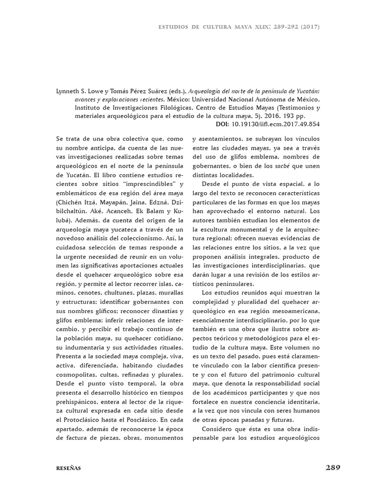 Lynneth S Lowe y Tomas Perez Suarez Eds | PDF | Civilización maya ...