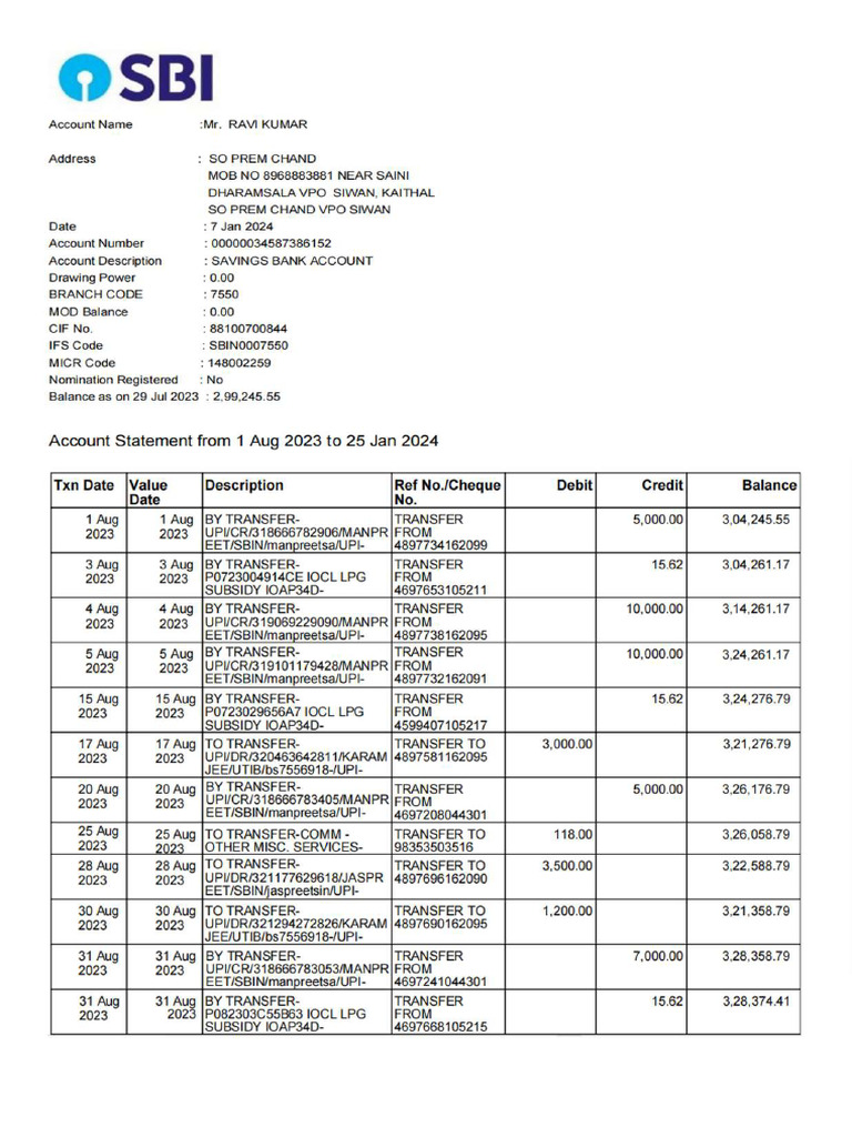Shop Saving Bank Statements | PDF