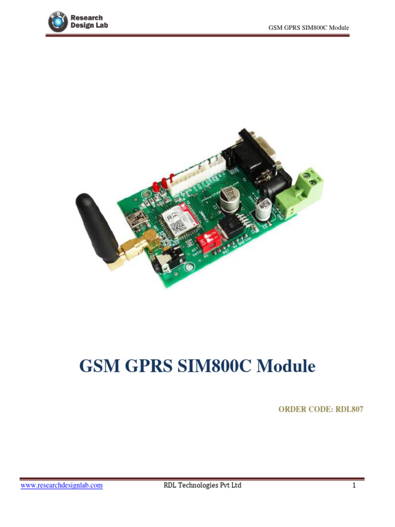 GSM SIM800C Manual | PDF | General Packet Radio Service | Gsm