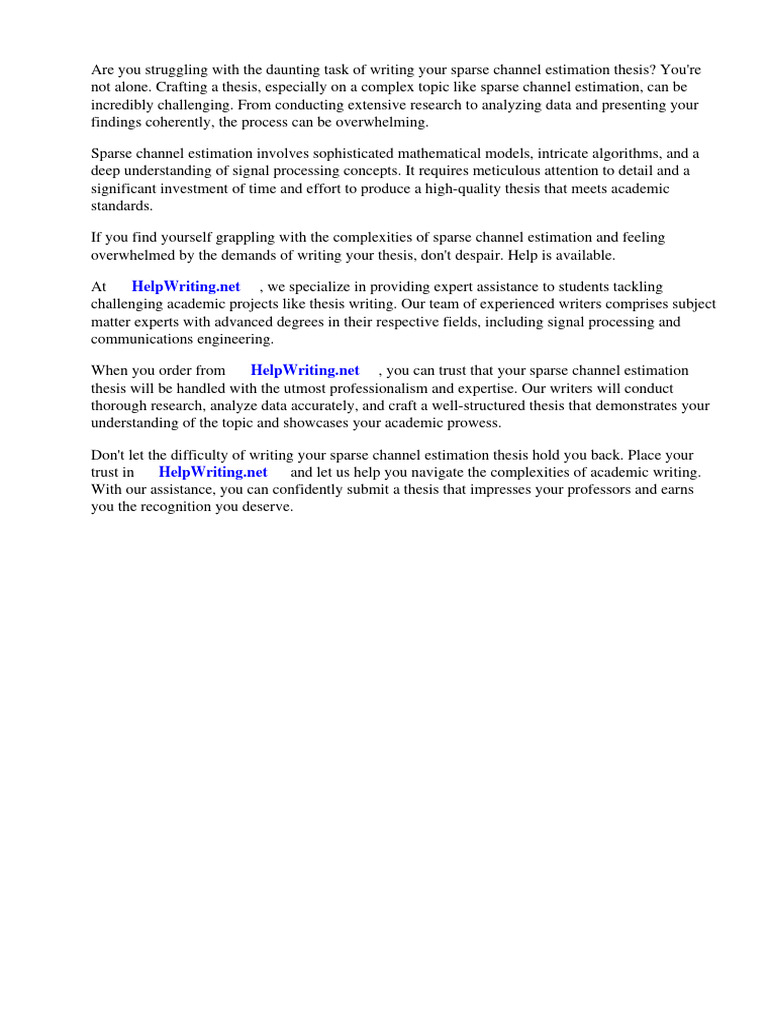Sparse Channel Estimation Thesis | PDF | Orthogonal Frequency Division Multiplexing | Mimo