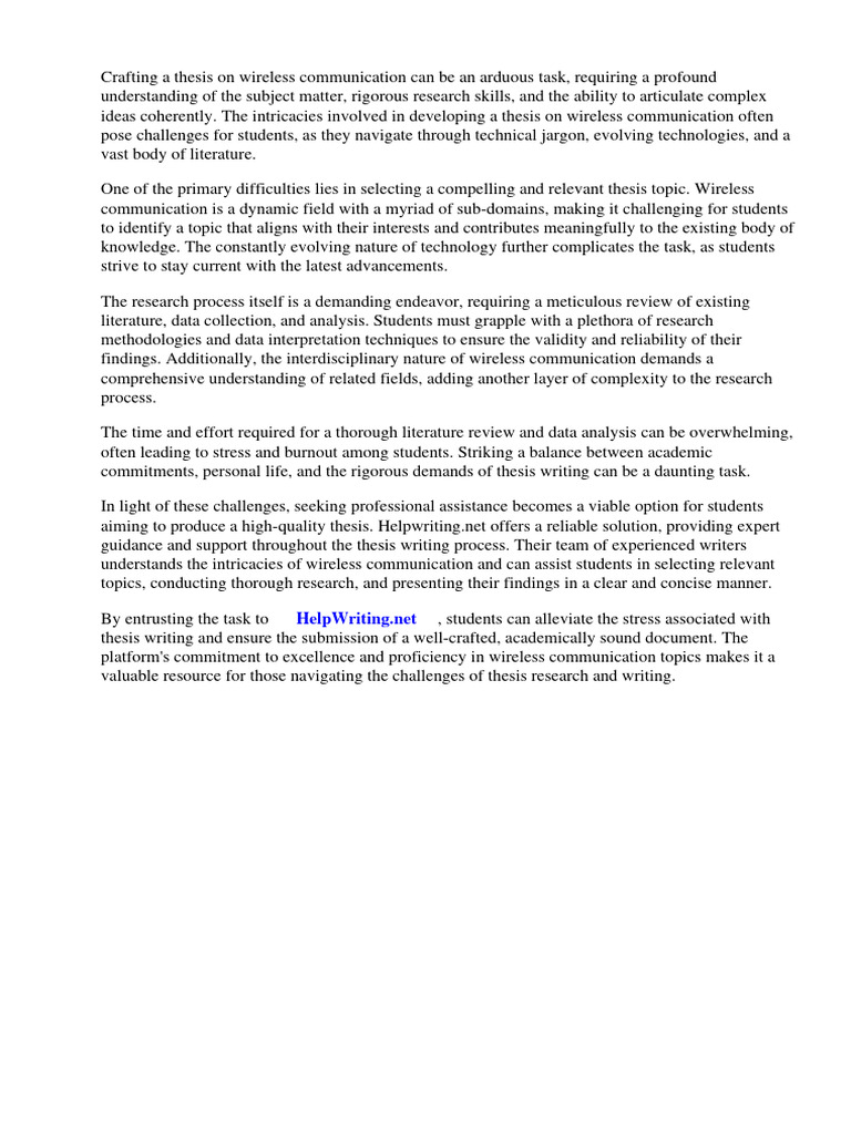 Thesis Topics On Wireless Communication Pdf Orthogonal Frequency