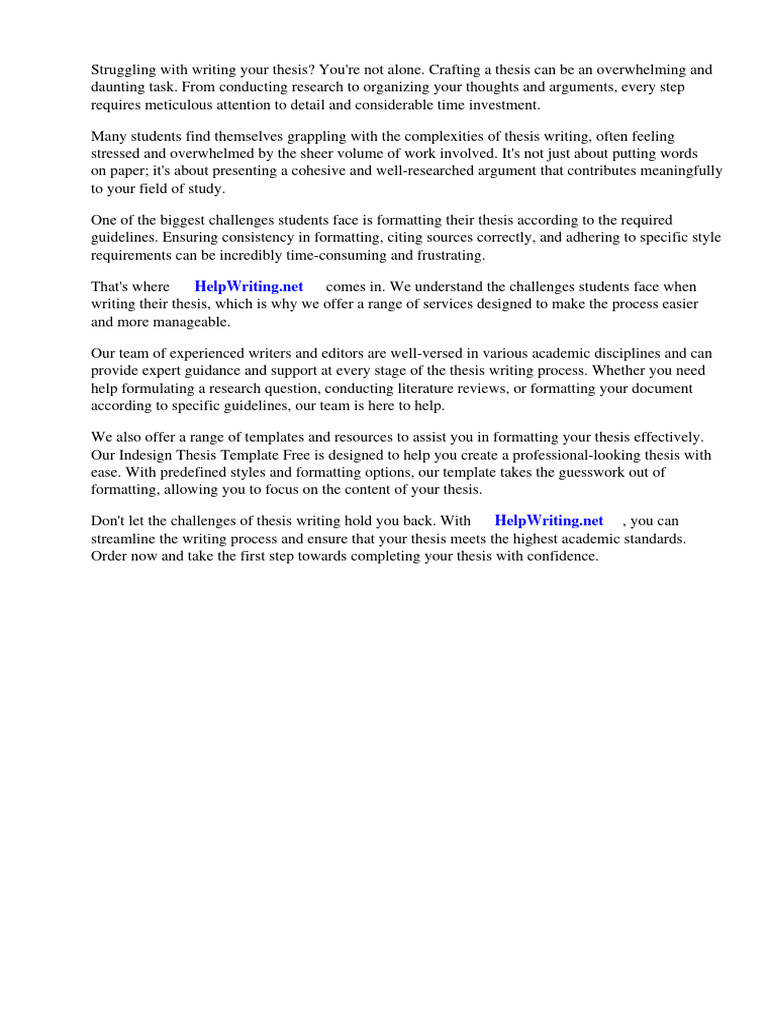 Indesign Thesis Template Free | PDF | Page Layout | Thesis