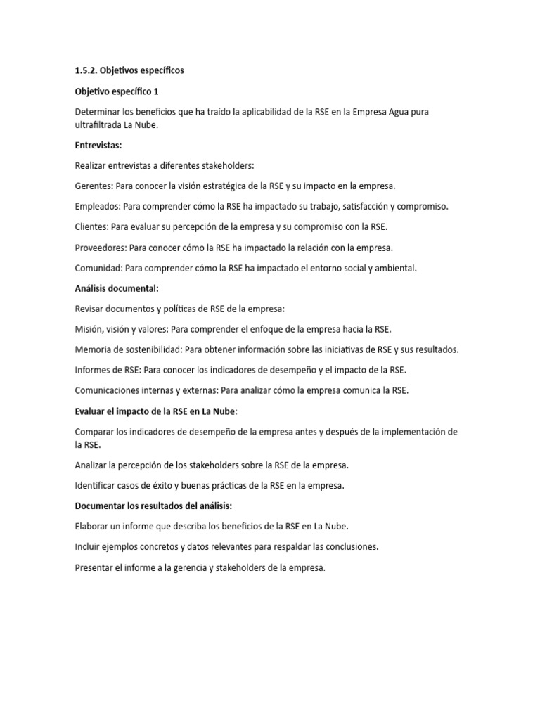 Impacto de la RSE en Agua Pura La Nube | PDF | Responsabilidad social ...