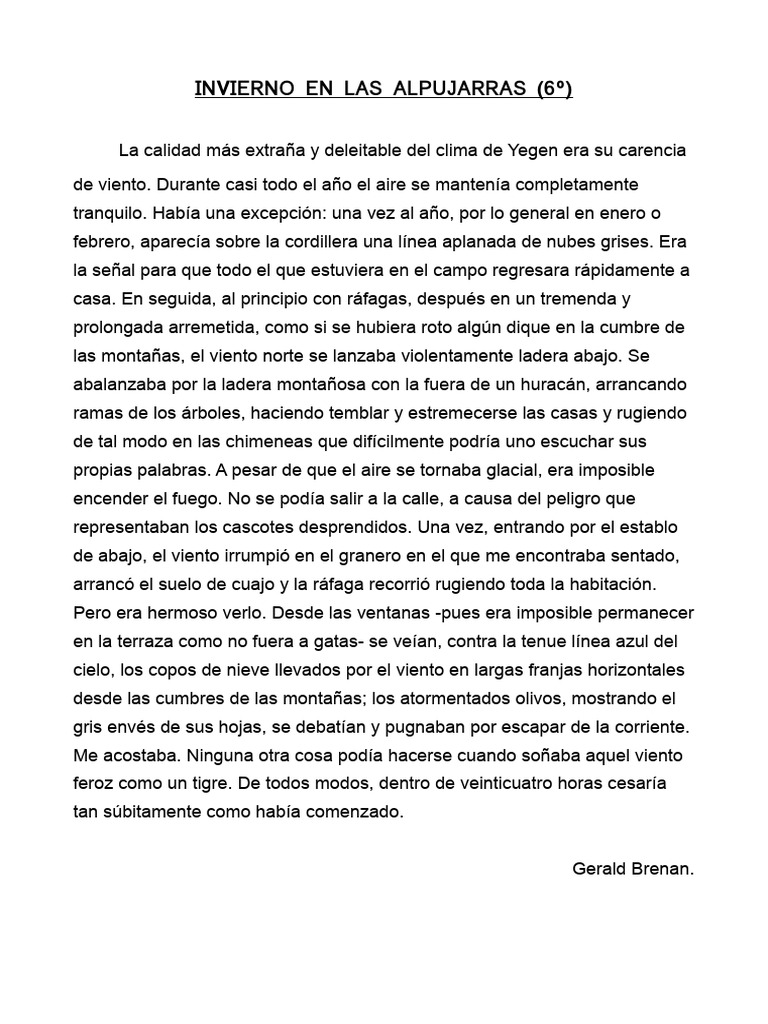 Viento y clima en Yegen, Alpujarras | PDF | Herida | Fenómenos de la tierra