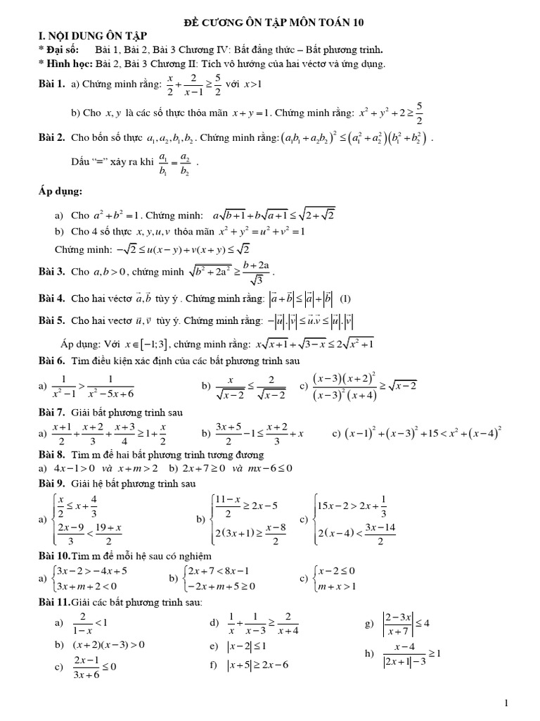 10 de on Tap Toan 10 | PDF