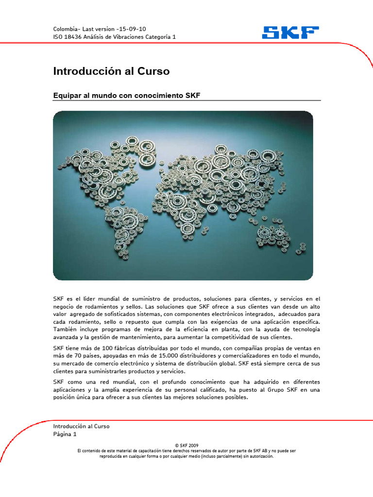 SKF Vibration N1 BINDT - Curso Completo | PDF | Ingeniería de confiabilidad | Rodamiento (Mecánico)