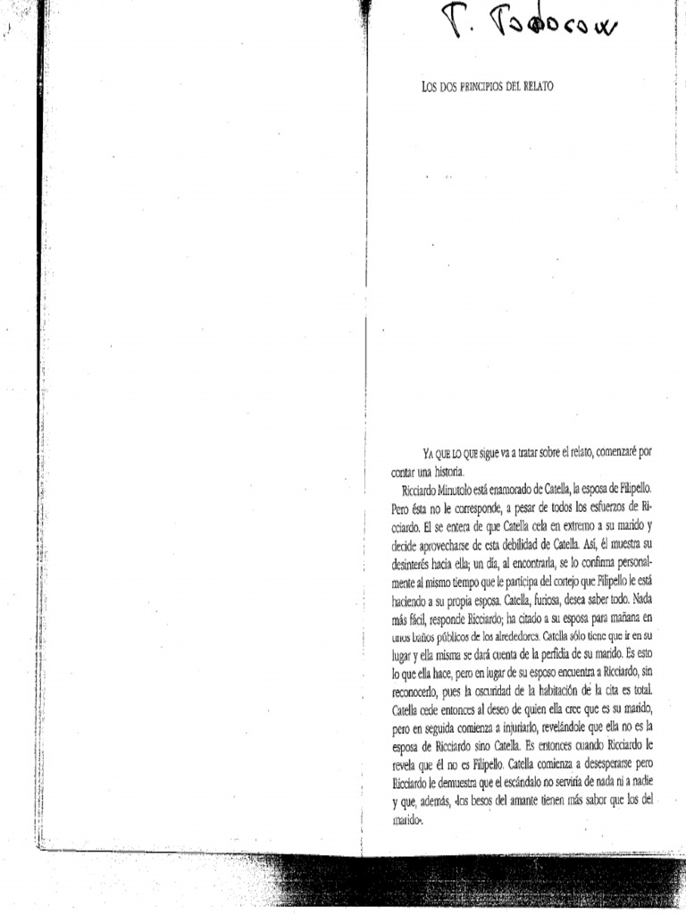 T Todorow, Los Dos Principios Del Relato - Rotated | PDF