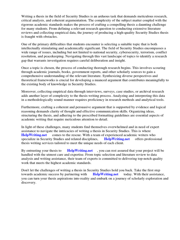 Security Studies Thesis Ideas | PDF | Computer Security | Security