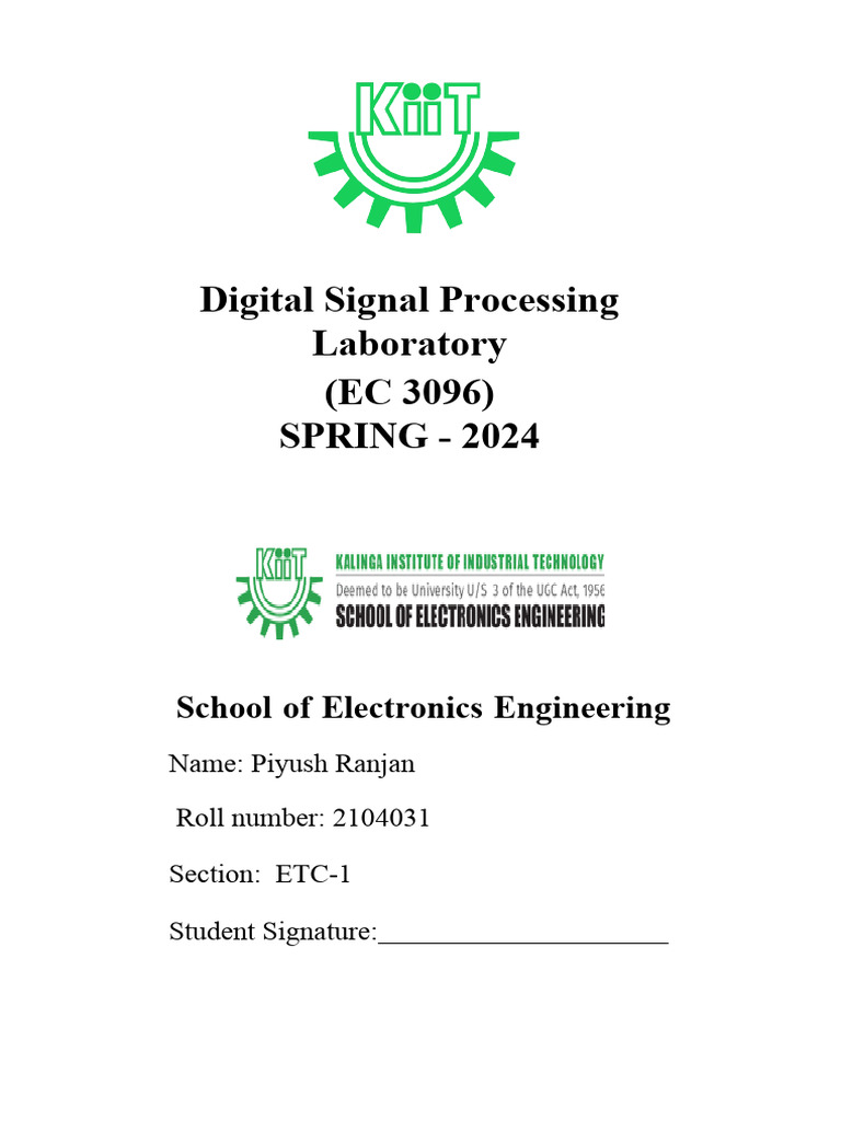 DSP 5 | PDF | Digital Signal Processing | Function (Mathematics)