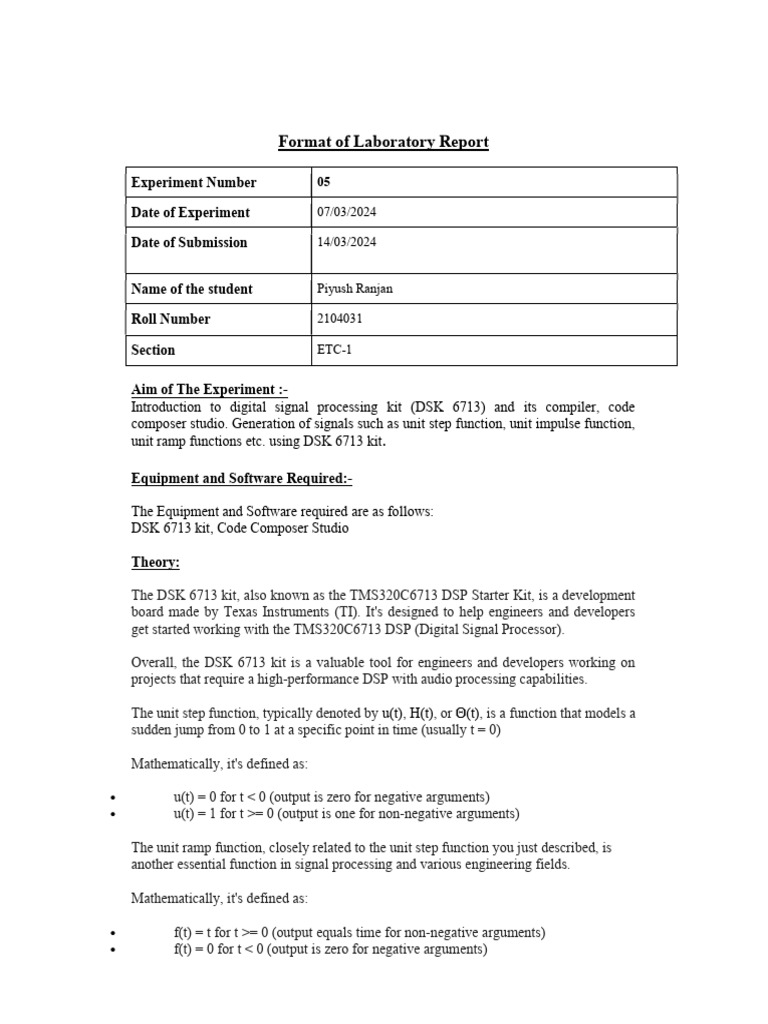 DSP lab 5-2104031 | PDF | Digital Signal Processing | Function (Mathematics)