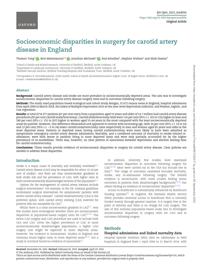 Zrad 056 | PDF | Comorbidity | Stroke