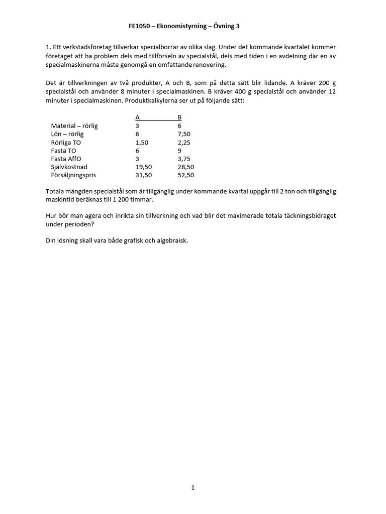 Övning 3 2024 | PDF