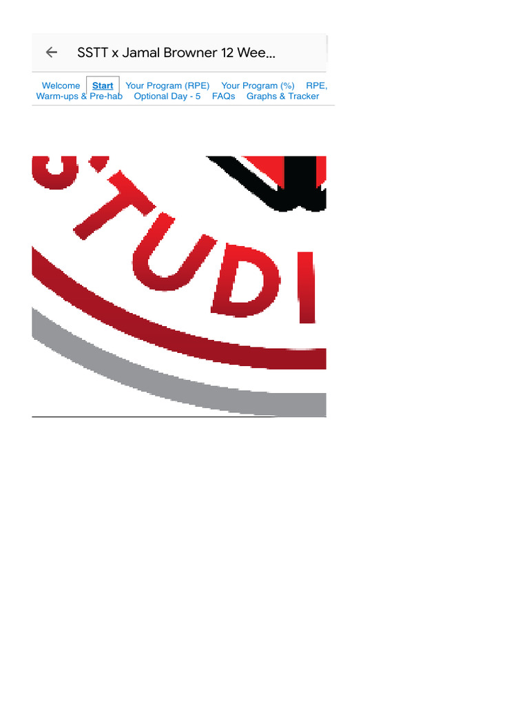 SSTT X Jamal Browner 12 Week Intermediate Vol 5 - Google Drive | PDF