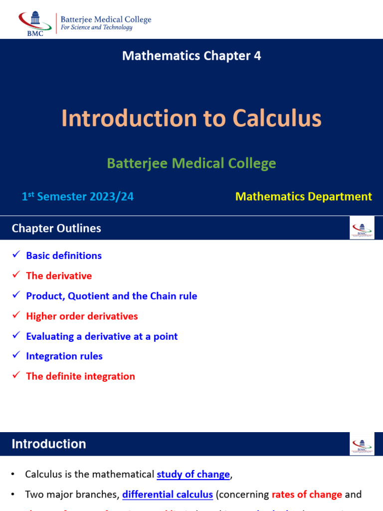 Ch-4 - Introduction To Calculus | Download Free PDF | Derivative | Calculus Ch-4 - Introduction To Calculus | Download Free PDF | Derivative | Calculus