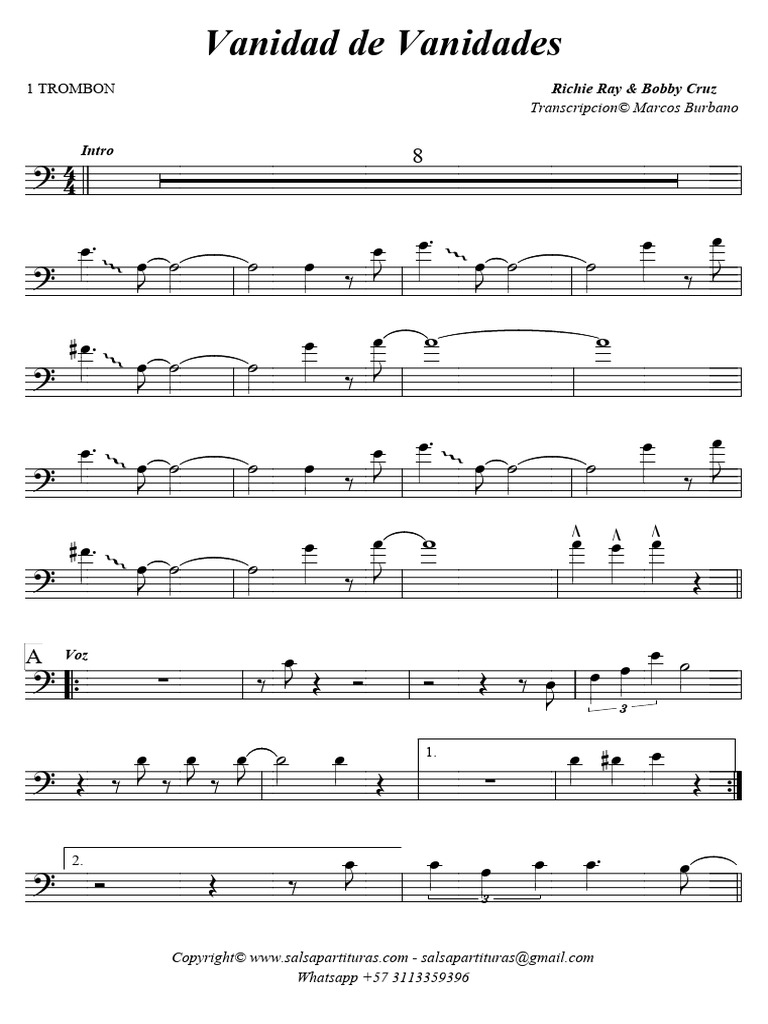 Vanidad de Vanidades - Trombon 1 PDF | PDF