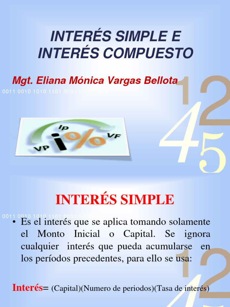 Interés Simple e Interés Compuesto | PDF | Interés compuesto | Interés
