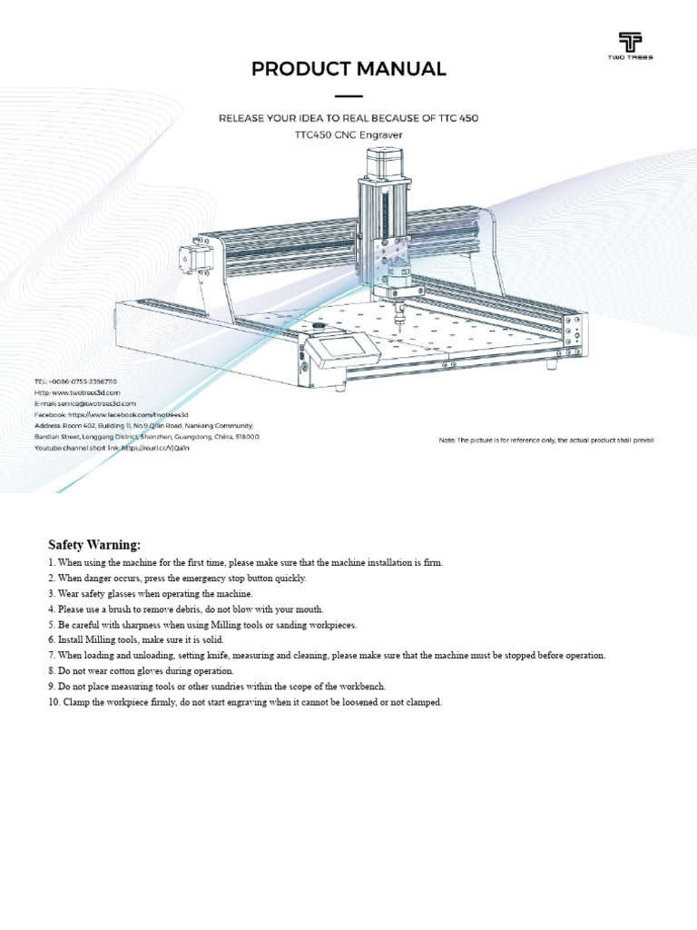 TTC450 CNC Machine Setup Guide | PDF | Screw | Numerical Control