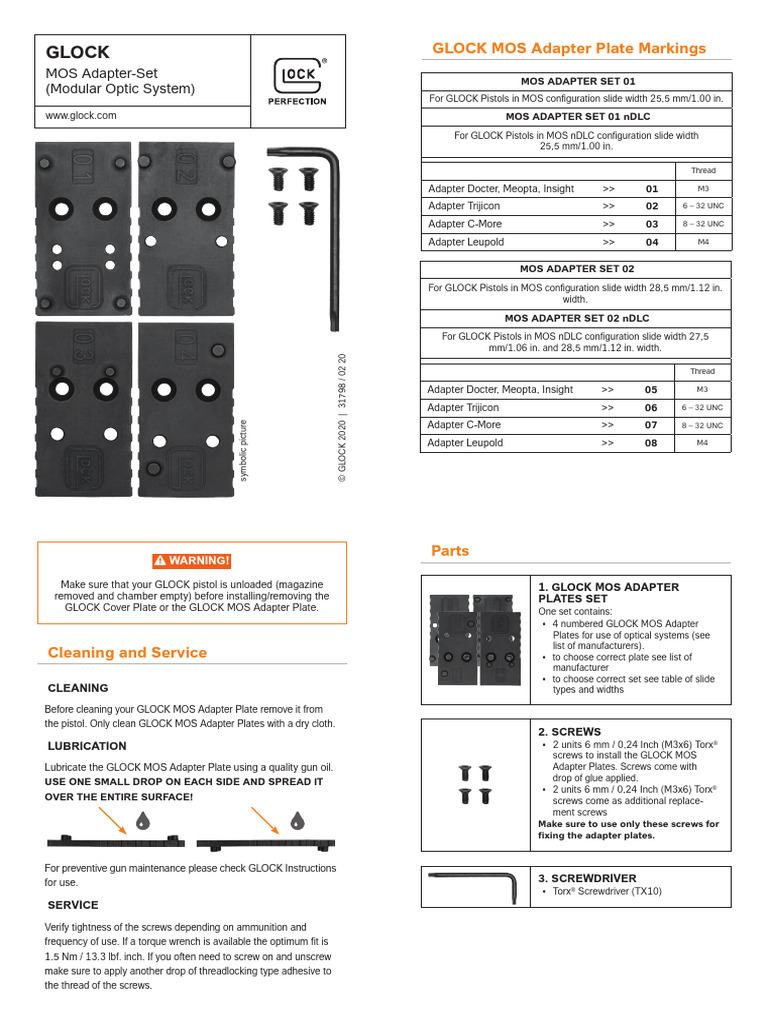 MOS_Adapter-Set_01-08_Relaunch_31798_082020-Web | PDF | Screw | Firearms
