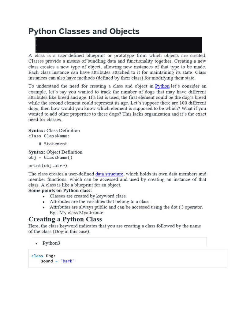 5.1 Classes | Download Free PDF | Class (Computer Programming) | Programming