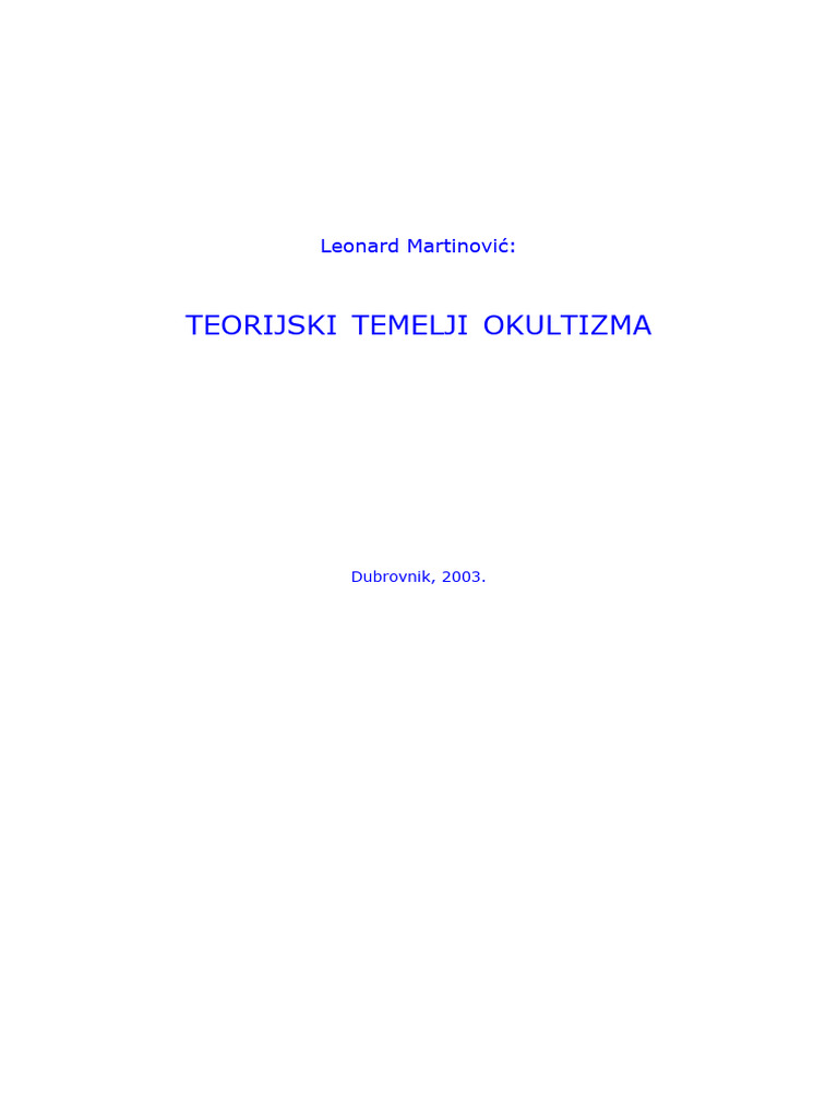 TEORIJA | PDF
