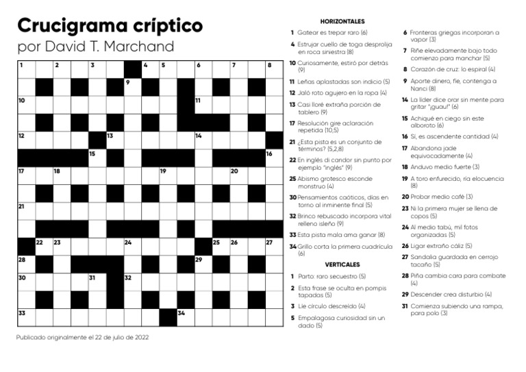 Crucigrama Críptico | PDF