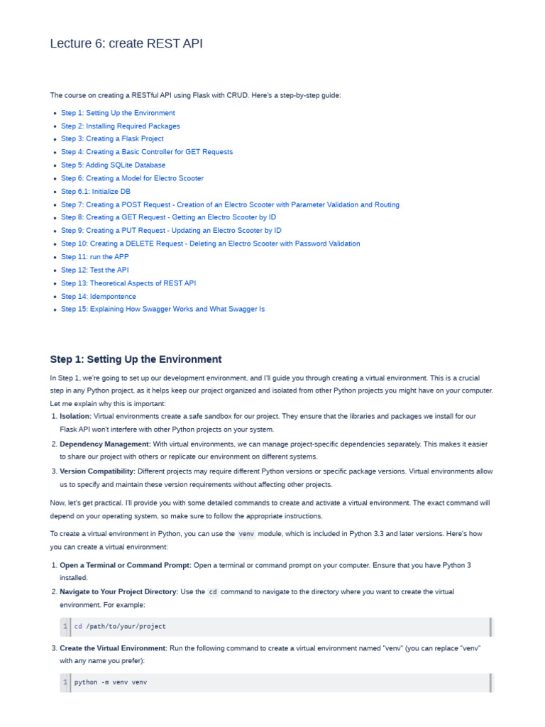 Lecture 6 Create REST API | PDF | Representational State Transfer ... Lecture 6 Create REST API | PDF | Representational State Transfer ...