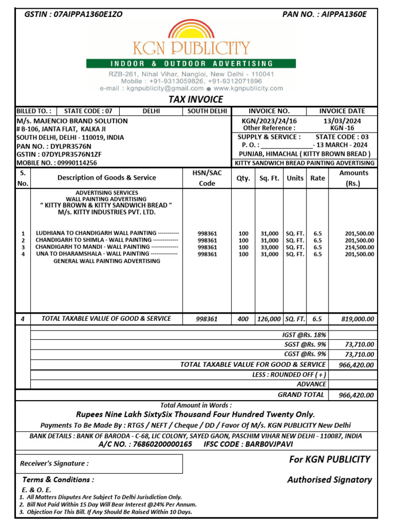 KGN Pub. Bill No. 16, Majencio Brand Solution | PDF | Payments ...