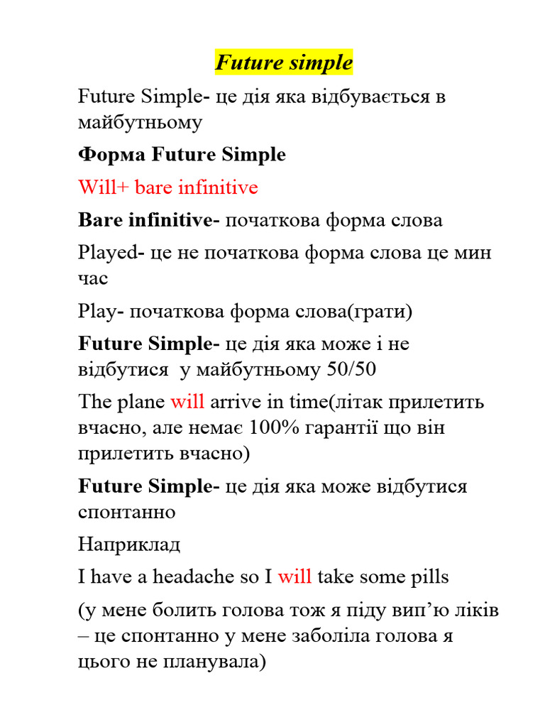 future simple | PDF
