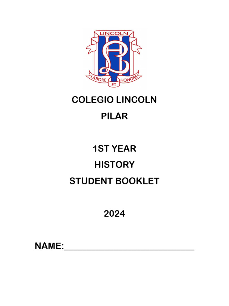 1ST Year History Booklet 2024 | PDF | Art