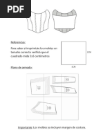 Bustier Basico Strapless Margenes de Costura Centimetros | PDF | Ropa | Textiles