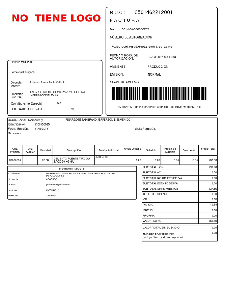Factura | PDF | Factura | Contabilidad