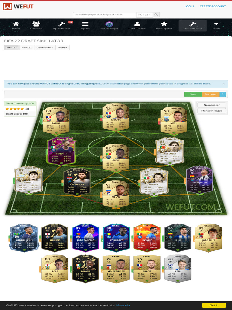 FUT Draft Simulator FIFA 22 Ultimate Team WeFUT 3 | PDF