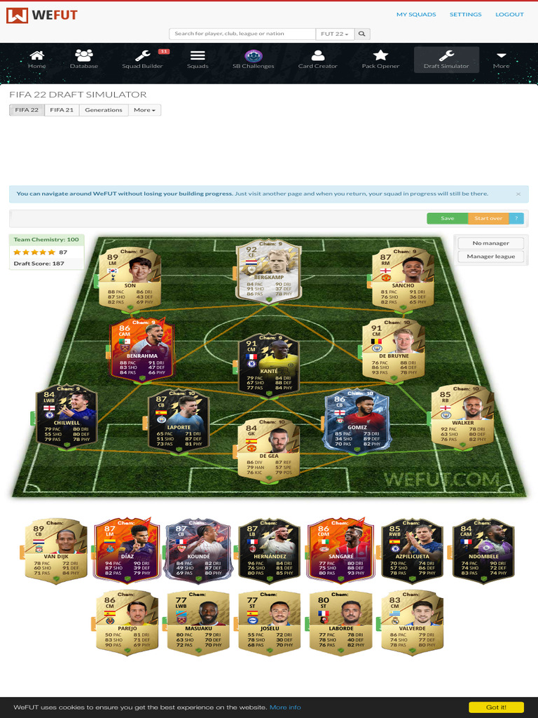 FIFA 22 Draft Simulator Overview | PDF