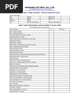MHE Checklist | PDF | Forklift | Elevator
