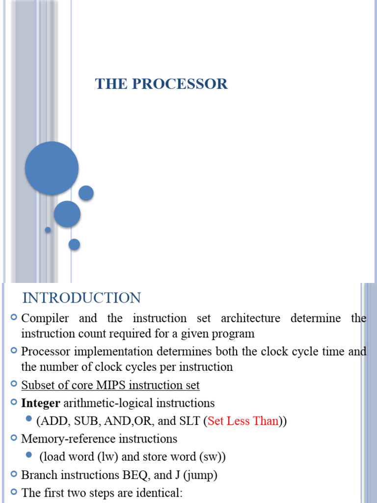 The Processor_Introduction | PDF | Central Processing Unit | Electronic Design