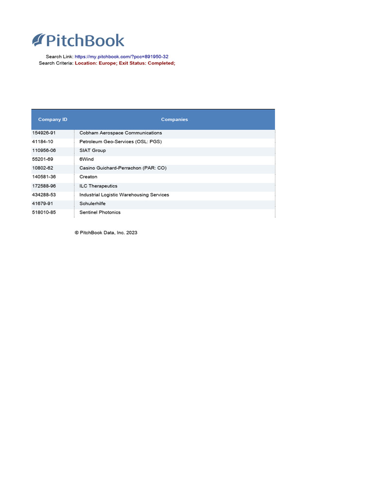 PitchBook All Columns 2023 09 26 08 45 41 | PDF | Venture Capital ...