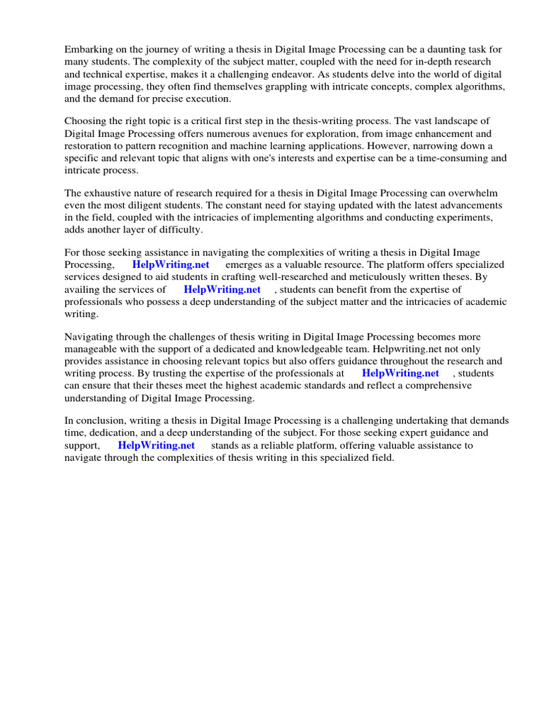 List of Topics for Thesis in Digital Image Processing | PDF | Computer Science | Science