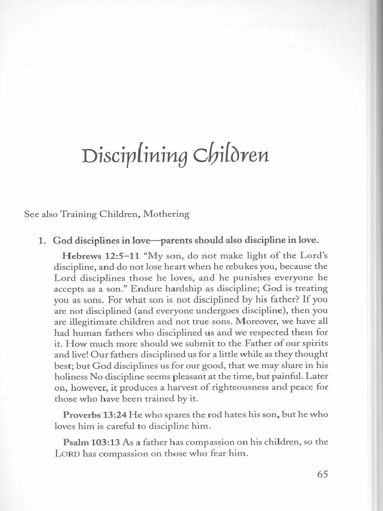 Discipling Children | PDF | Book Of Proverbs | Disciplines