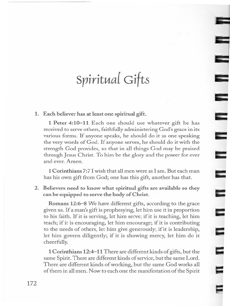 Spiritual Gifts | PDF | Spiritual Gift | God In Christianity