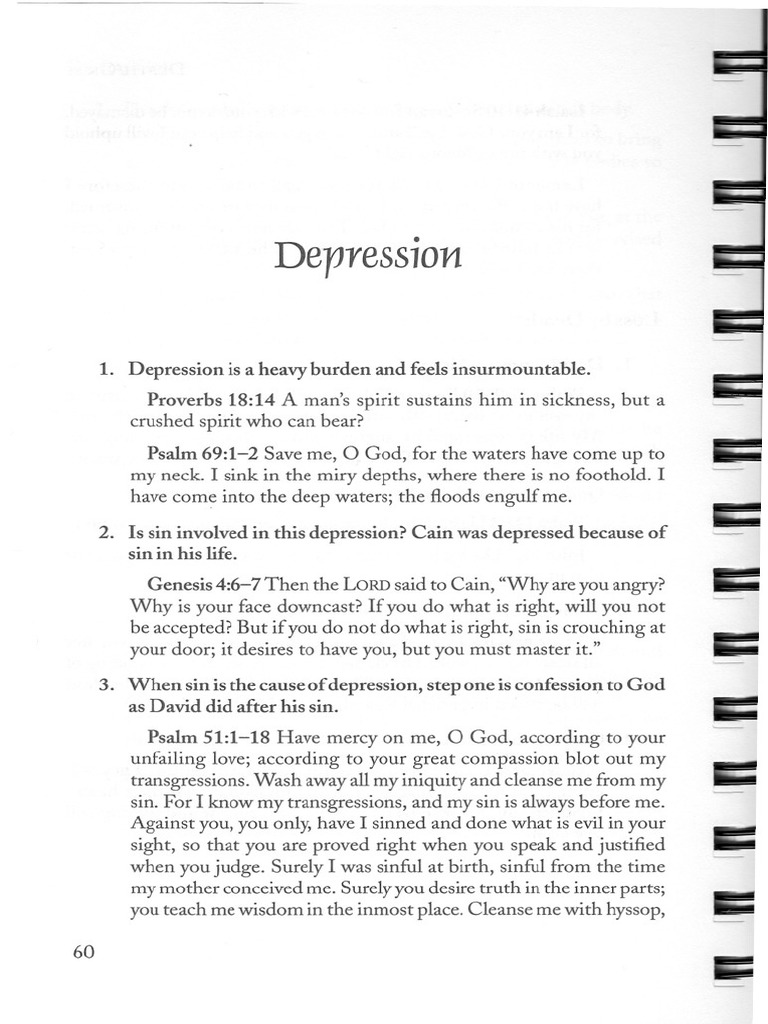 Depression | PDF | Sin | Jesus