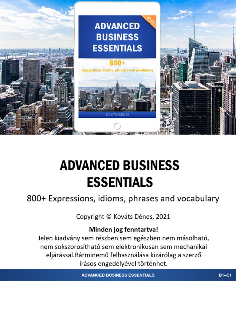 Advanced Business Essentials | PDF