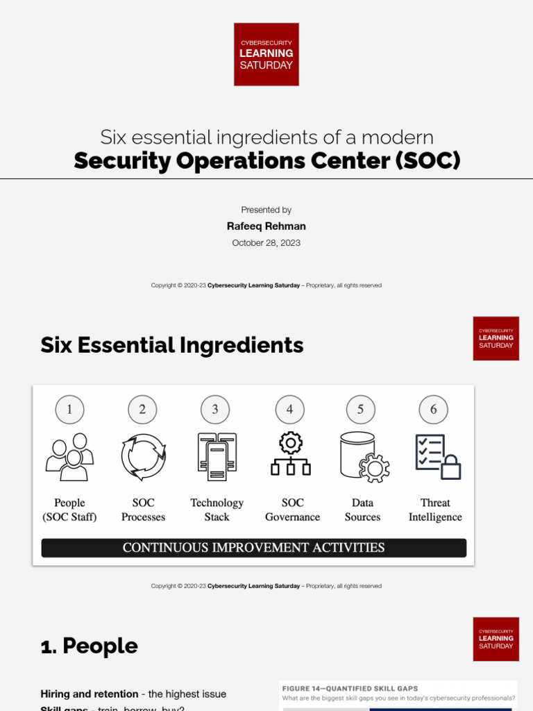 Security Operations Center SOC 1706772330 | PDF | Security | Computer ...