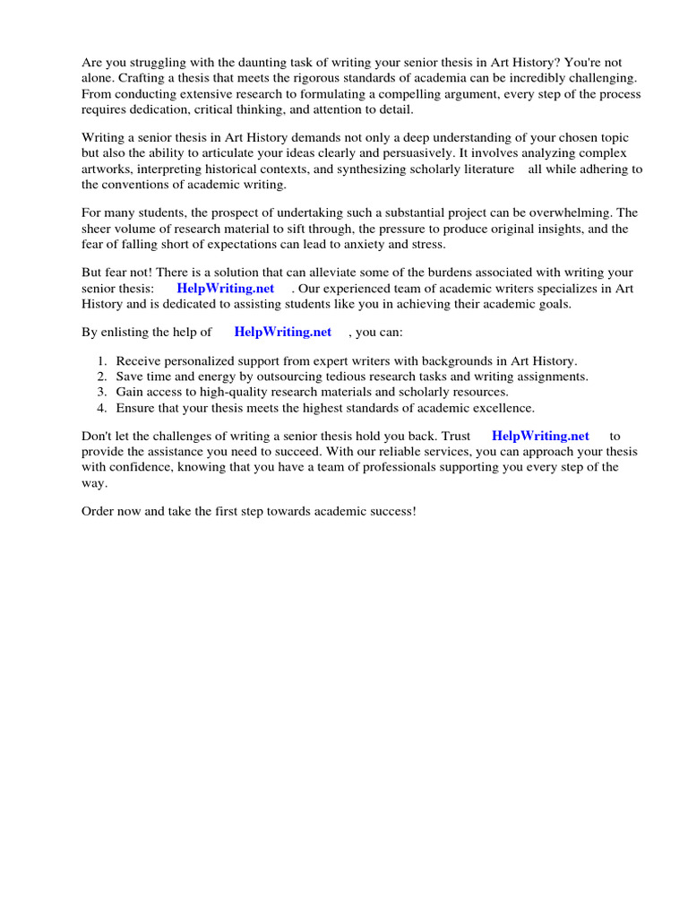 Senior Thesis Art History | Download Free PDF | Thesis | Essays