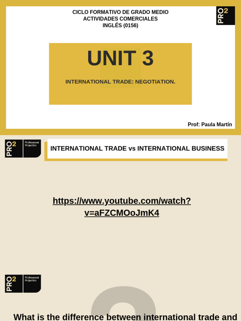 Unit 3 - Coi | PDF | Free Trade | Negotiation