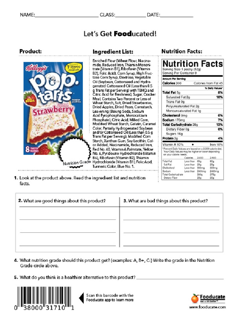reading food labels | PDF