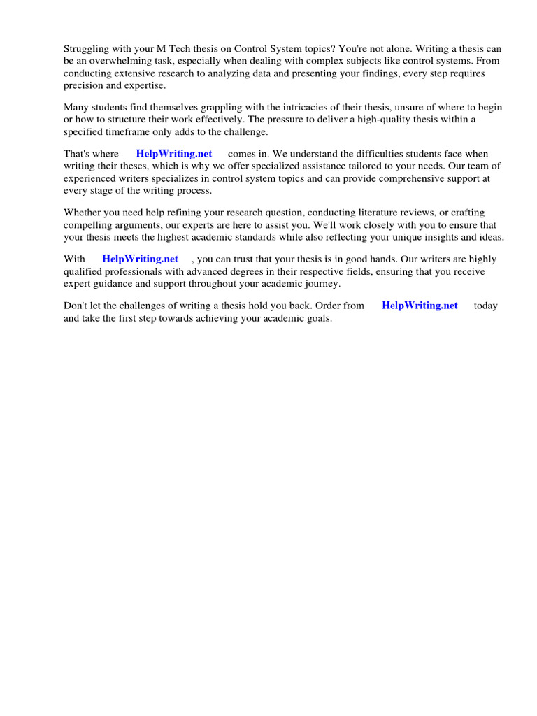 M Tech Thesis Topics in Control System | PDF | Artificial Intelligence | Intelligence (AI ...