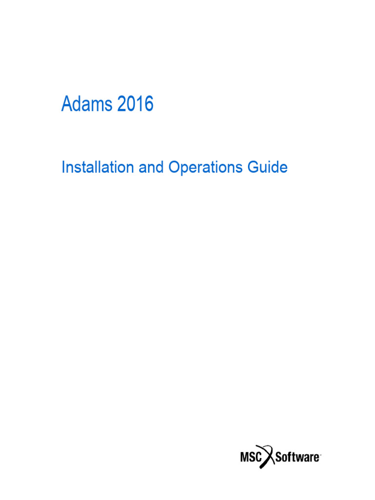 Adams 2016 Doc Install | Download Free PDF | Installation (Computer Programs) | Command Line ...