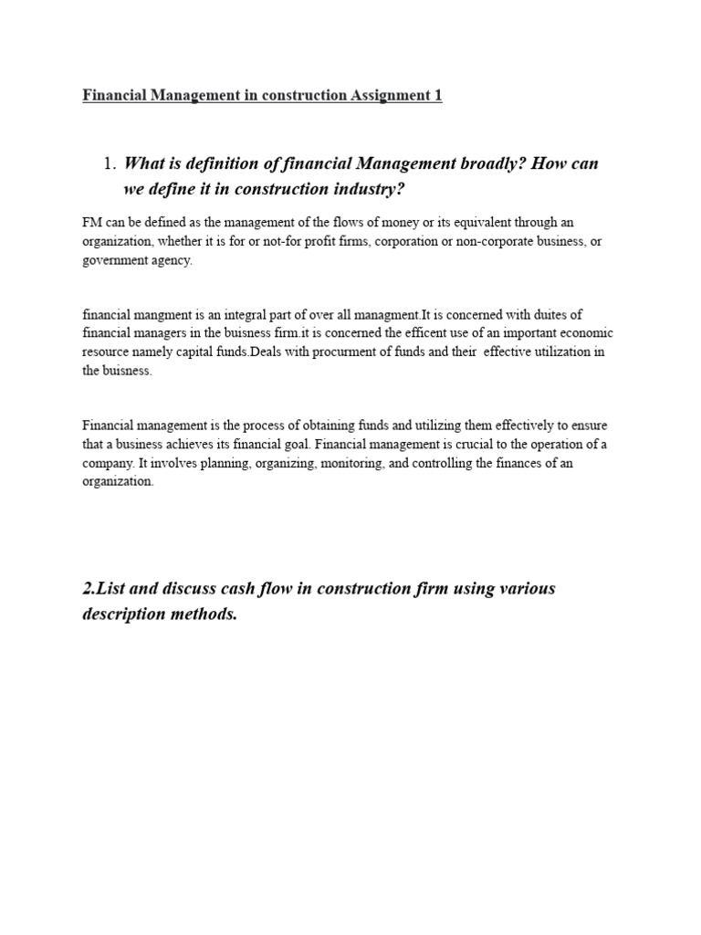 F M Assignment Pdf Expense Business