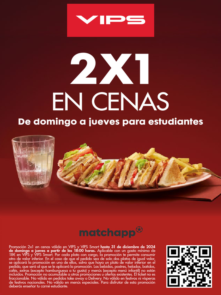 240125 VIPS Patrocinios Deportivos Cupon 2x1 Matchapp | PDF