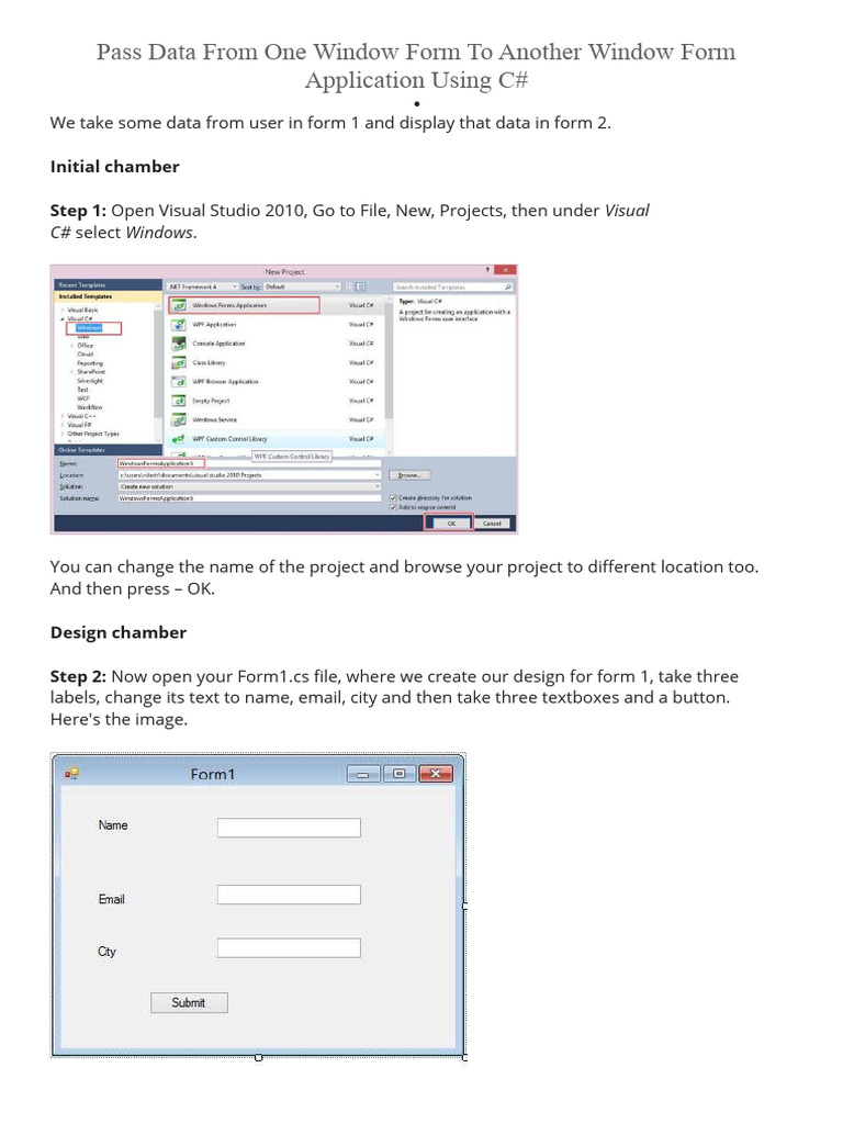 C - Sharp - Pass Data From One Window Form To Another Window Form ... C - Sharp - Pass Data From One Window Form To Another Window Form ...